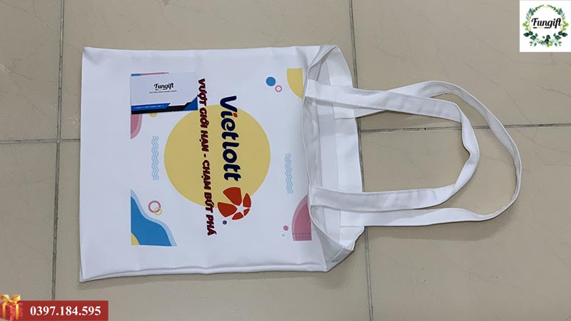 Túi Tote Vải Canvas In Logo Vietlott - Xưởng May Túi Vải Theo Yêu Cầu