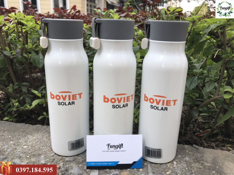 Bình Nước Giữ Nhiệt Lock In Logo Boviet Solar Làm Quà Tặng Ý Nghĩa