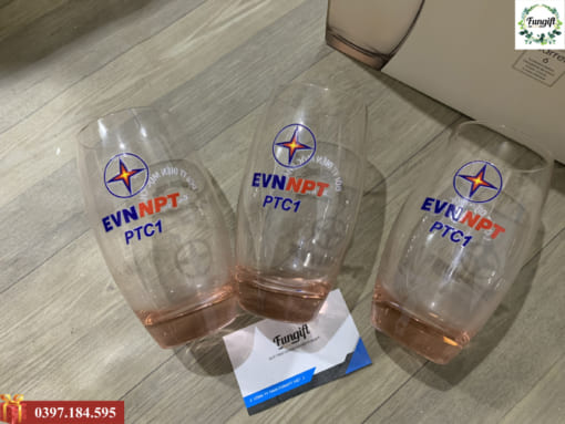 Nhận In Ly Thủy Tinh Theo Yêu Cầu Cho EVN NPT Giá Rẻ Hà Nội
