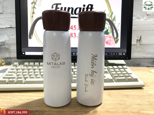 Bộ Quà Tặng Bình Giữ Nhiệt & Sạc Dự Phòng Khắc Logo MITALAB Group