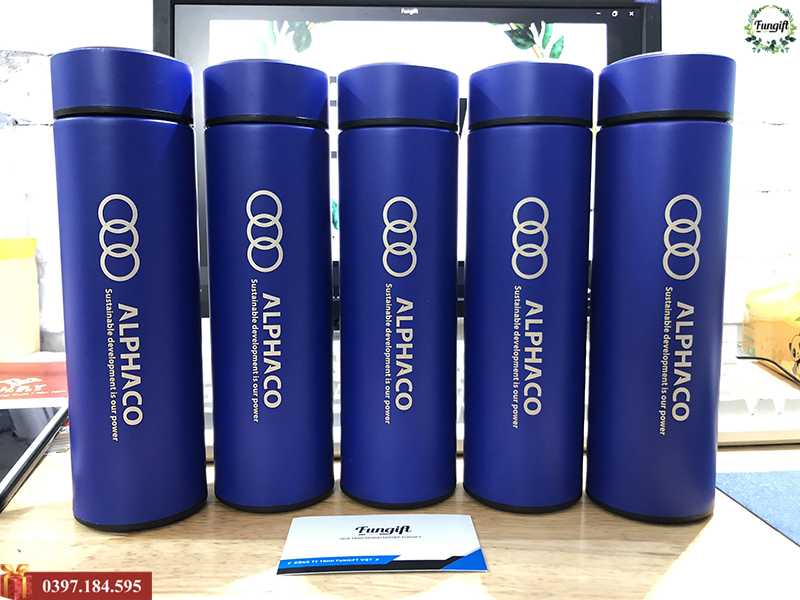 Bình Giữ Nhiệt In Khắc Logo Giá Rẻ Cho Alphaco Làm Quà Tặng Đẹp