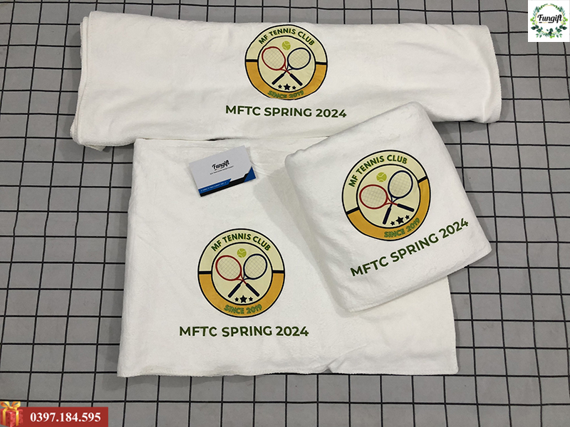 Khăn Tắm Quà Tặng In Logo MFTC SPRING 2024 Theo Yêu Cầu Giá Rẻ