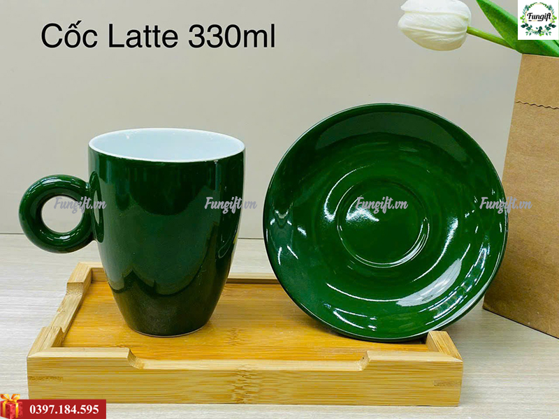 Ly Sứ Latte Quai Tròn Nhiều Màu Khác Nhau - Cốc Sứ Uống Cafe